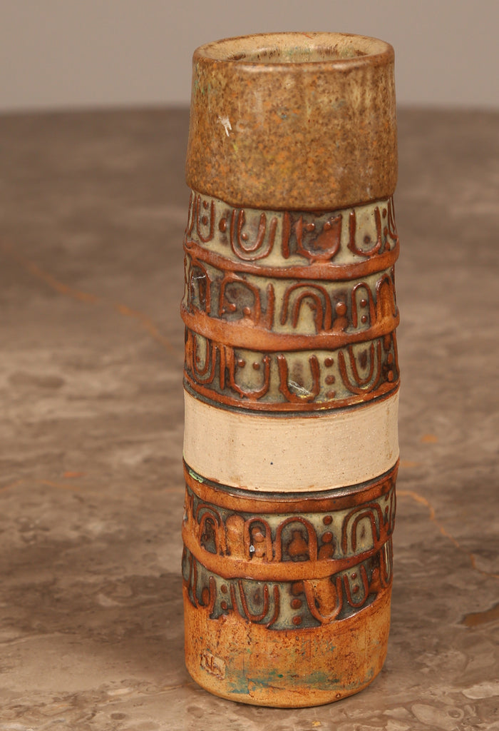Studio pottery vase by Louis Hudson UK, 1960s – a fold of chairs