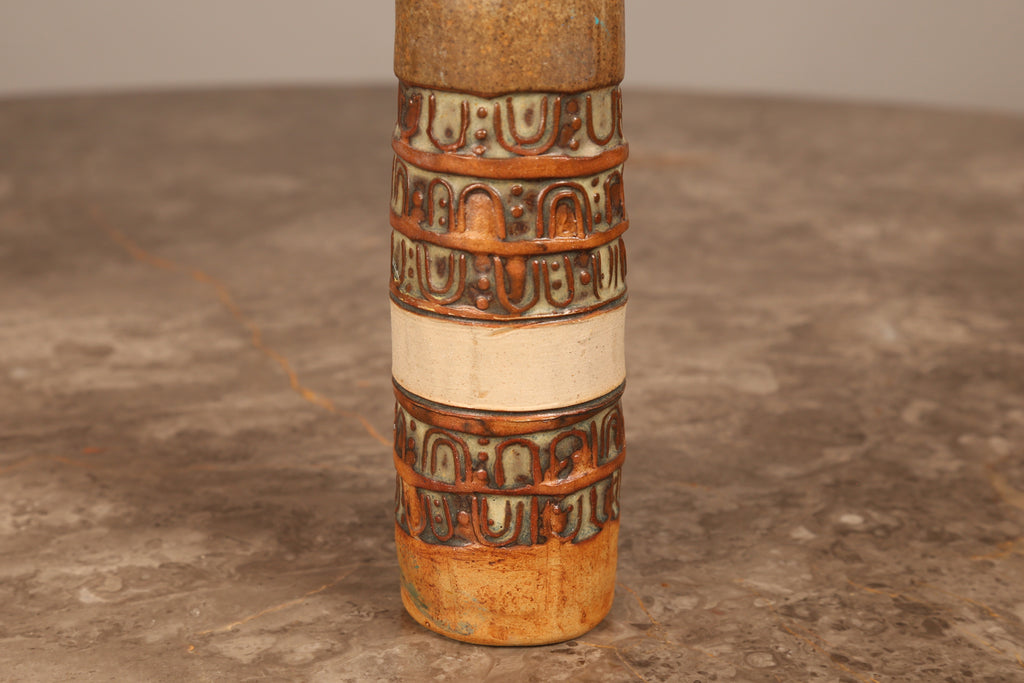 Studio pottery vase by Louis Hudson UK, 1960s – a fold of chairs